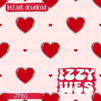Cherry Coquette Heart Valentine Seamless Pattern Valentine Pattern ...