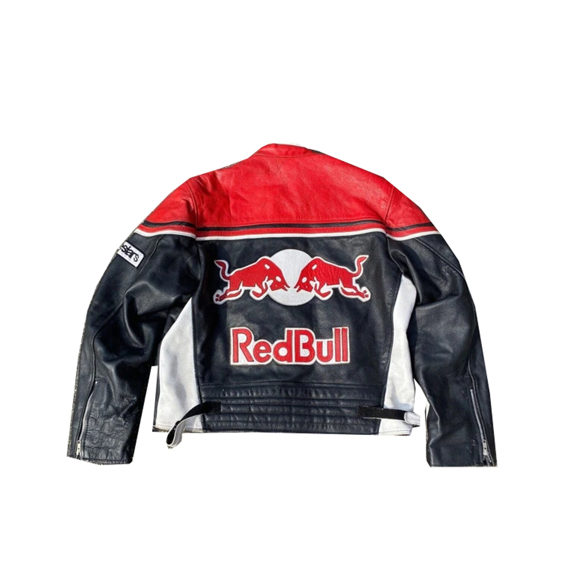 Red Bull Racing Leather Jacket Vintage Y2K 90s Motorcycle Streetwear ...