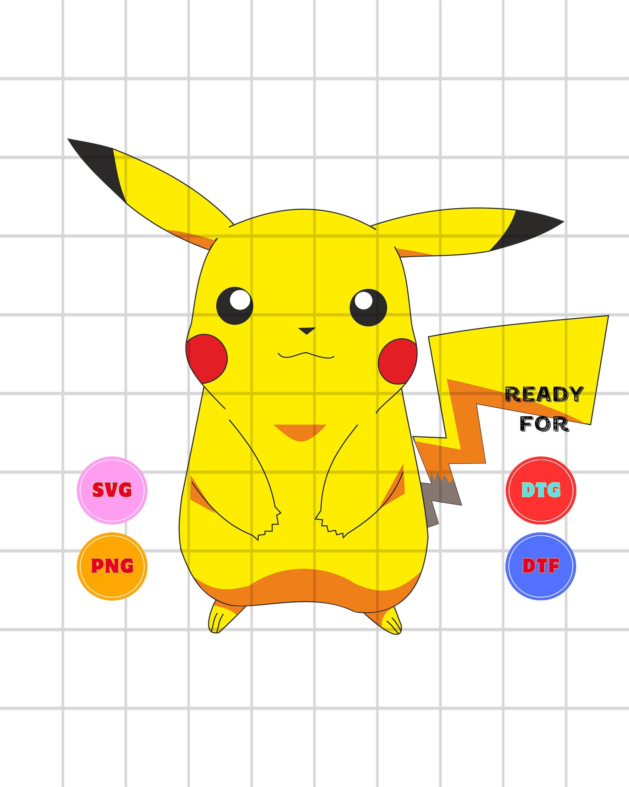 Pikachu SVG, Pikachu PNG, Cartoon Clipart PNG, Layered Vector Design ...