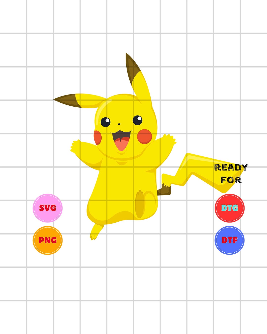 Pikachu SVG, Pikachu PNG, Cartoon Clipart PNG, Layered Vector Design ...