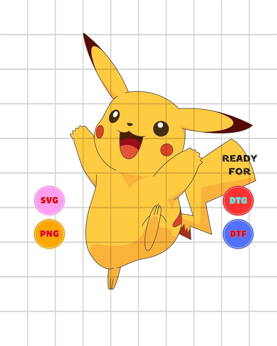 Pikachu SVG, Pikachu PNG, Cartoon Clipart PNG, Layered Vector Design ...