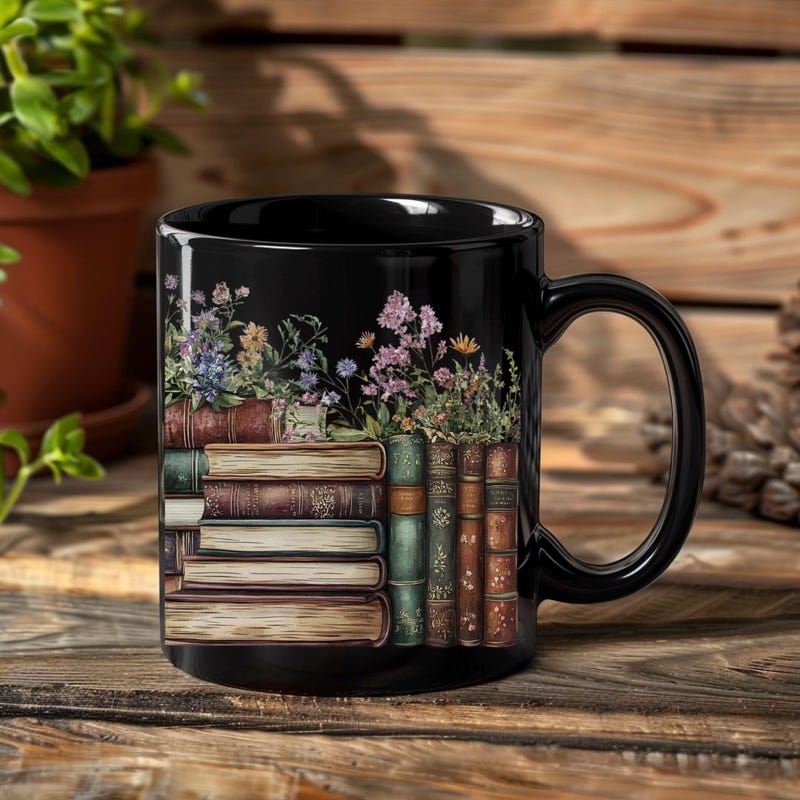 Glass Stacked Books Mug - Etsy
