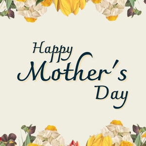 Charming Happy Mothers Day Poster, Floral Heartfelt Design, Wall Art ...