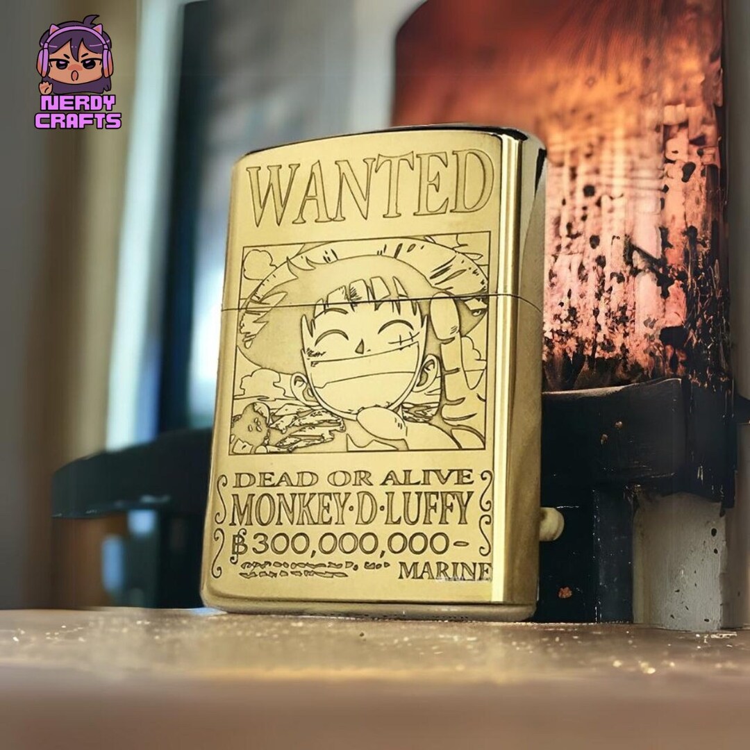 One Piece Wanted Lighters Monkey Luffy Anime Vintage Lighters Cool ...