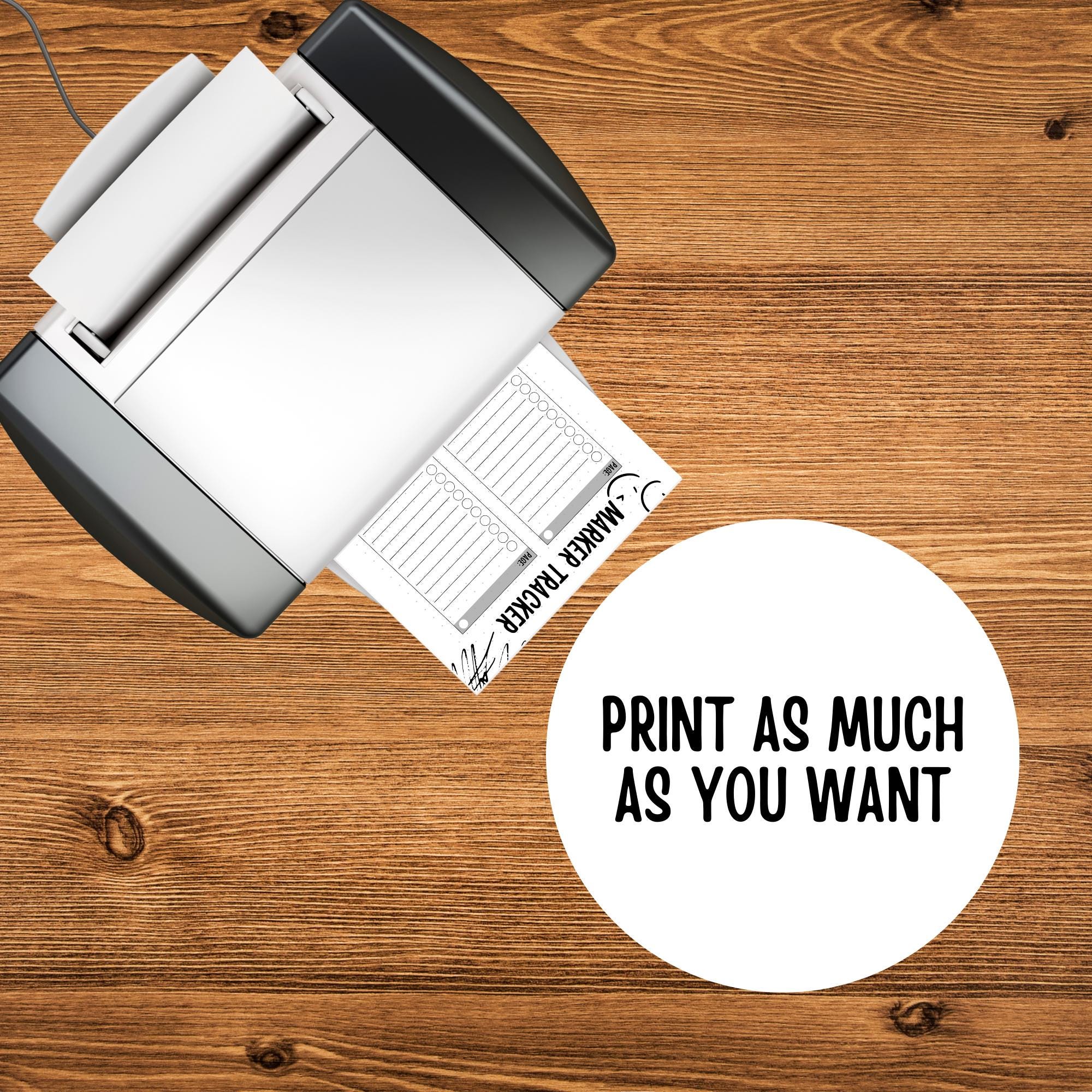 Marker Tracker Printable Diary Page Planner Page Journal Color Tracker ...