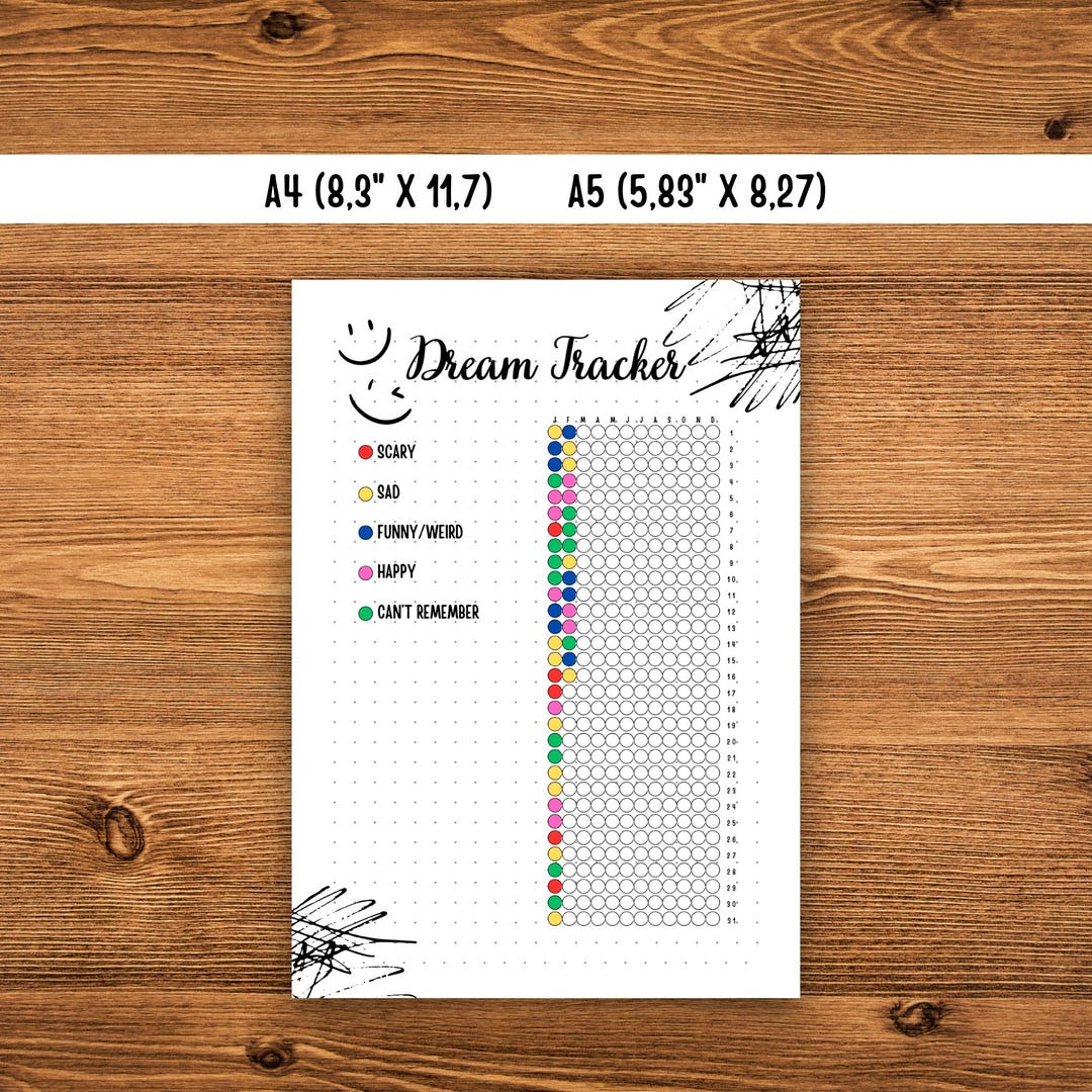 Dream Tracker PRINTABLE Journal Page Printable Planner Page Dream Log ...