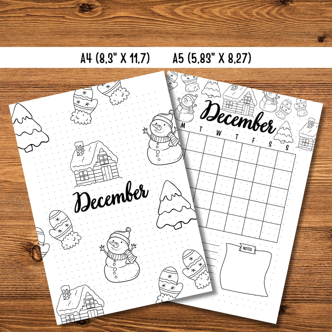 December Title Page December Calendar PRINTABLE Calendar Printable ...