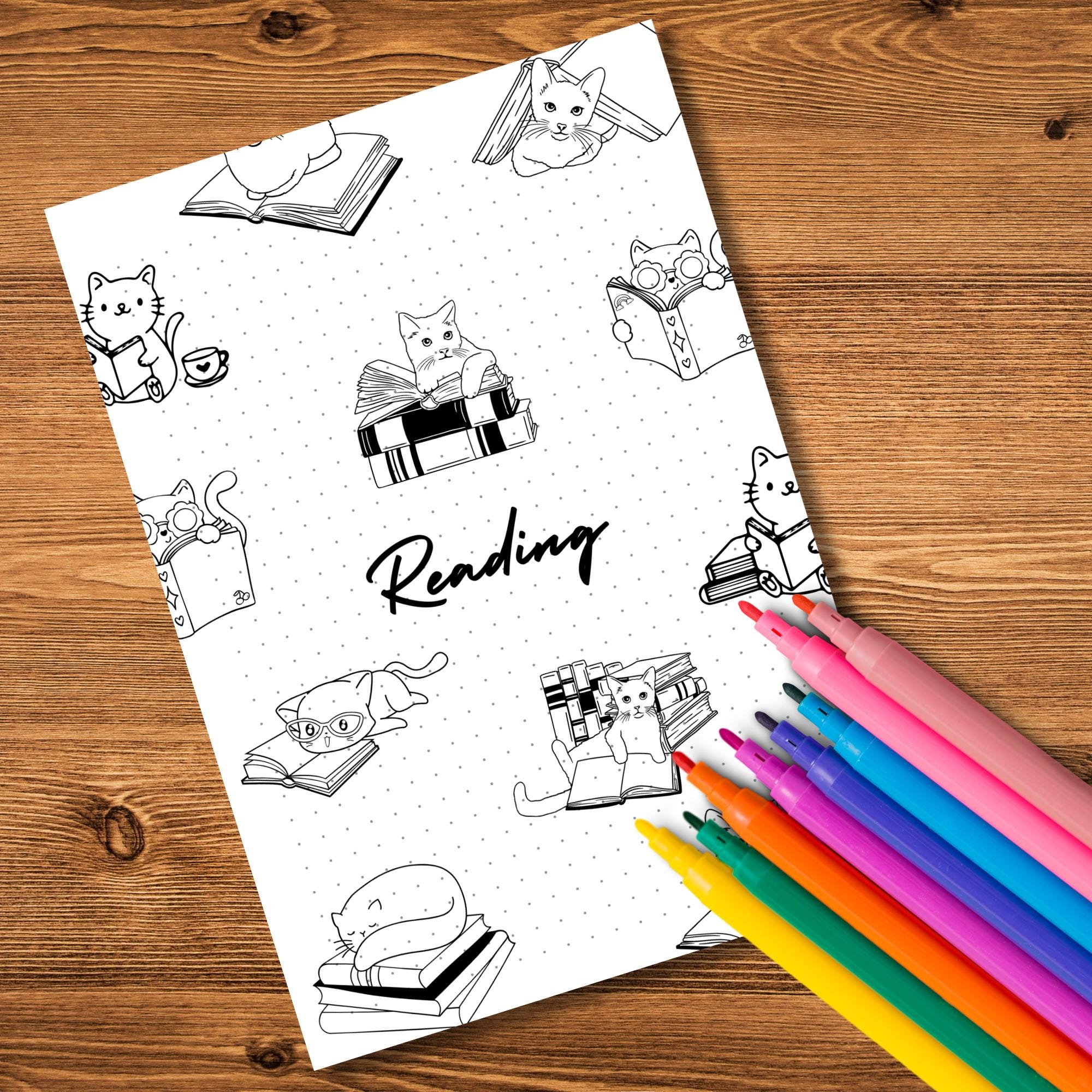 Reading Journal Cover Page PRINTABLE Journal Page Book Journal Title ...