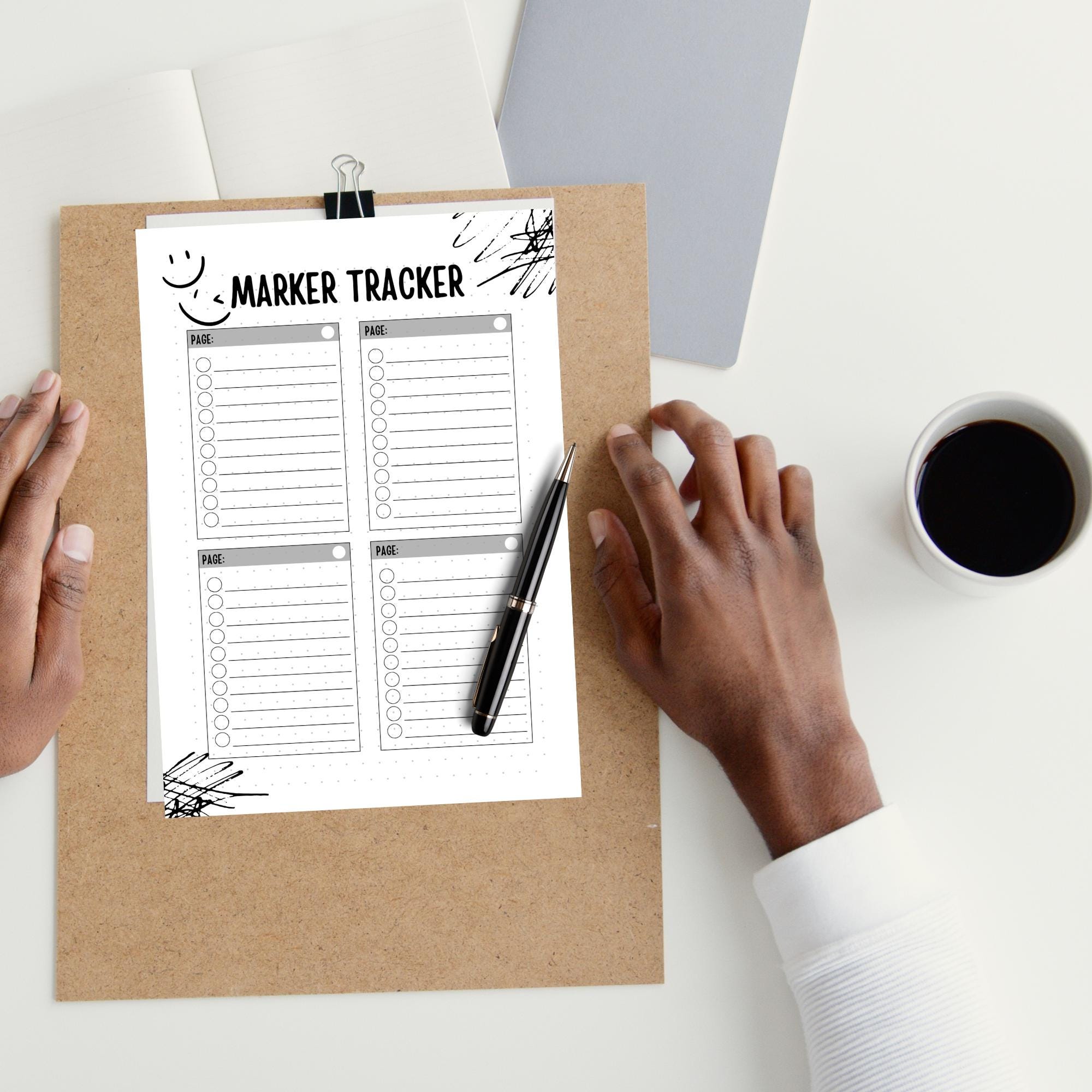 Marker Tracker Printable Diary Page Planner Page Journal Color Tracker ...