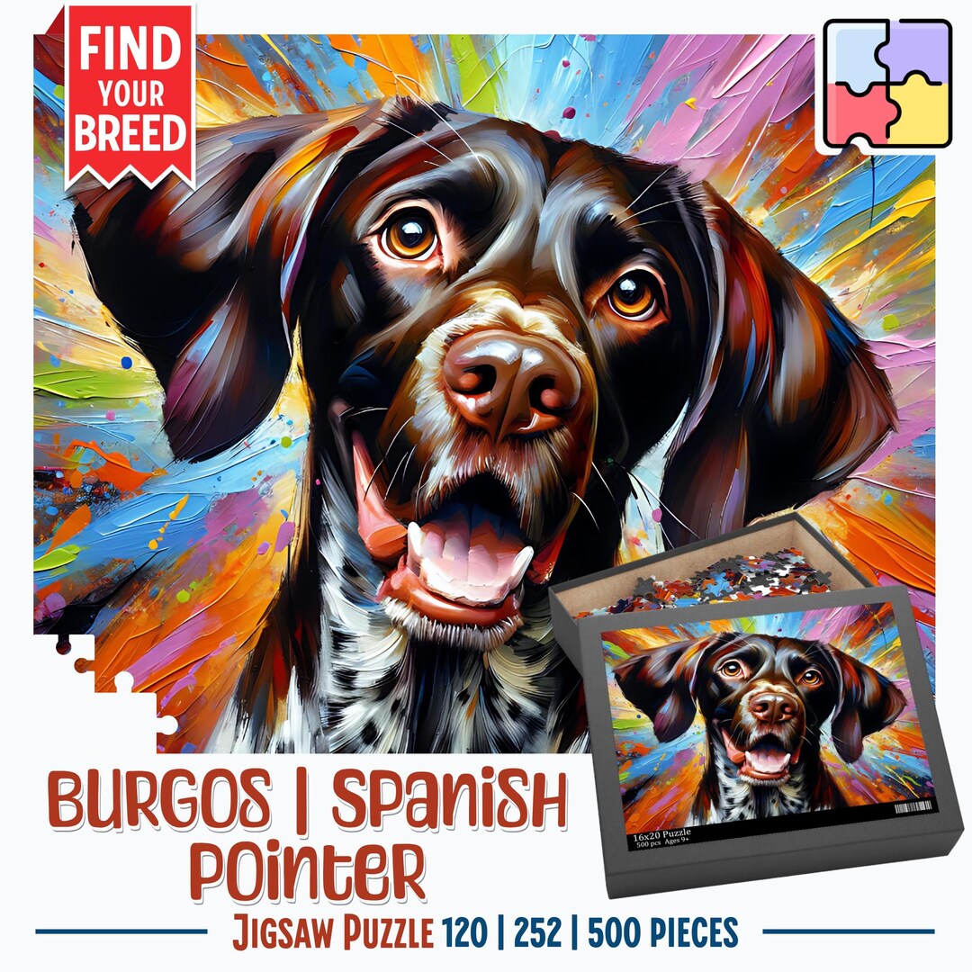 Burgos Pointer (spanish Pointer) Dog Jigsaw Puzzle | Acrylic Art Print ...