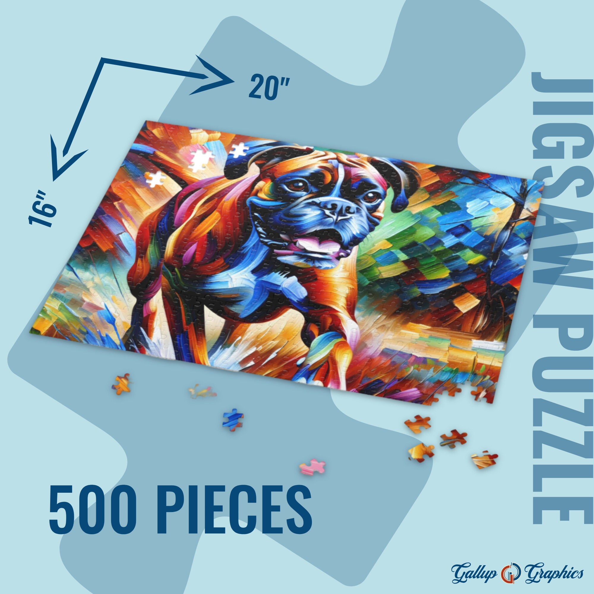 Boxer Dog Puzzle, Puzzle Dogs, Jigsaw Puzzle Dog, Boxer Dog Lover ...