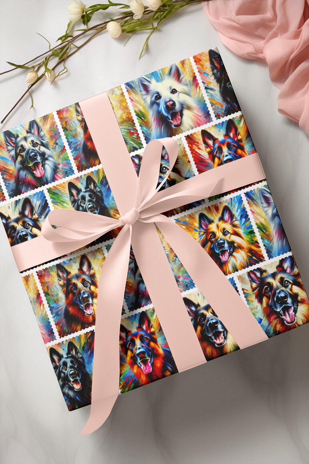 German Shepherd Wrapping Paper - Dog Acrylic Print - 3 Sizes - Matte or ...