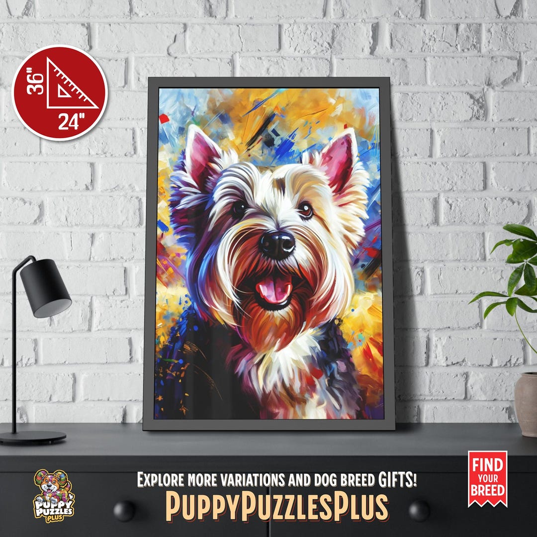 Wheaten Scottish Terrier Art Print | Scottie Dog Lover Gift - Etsy