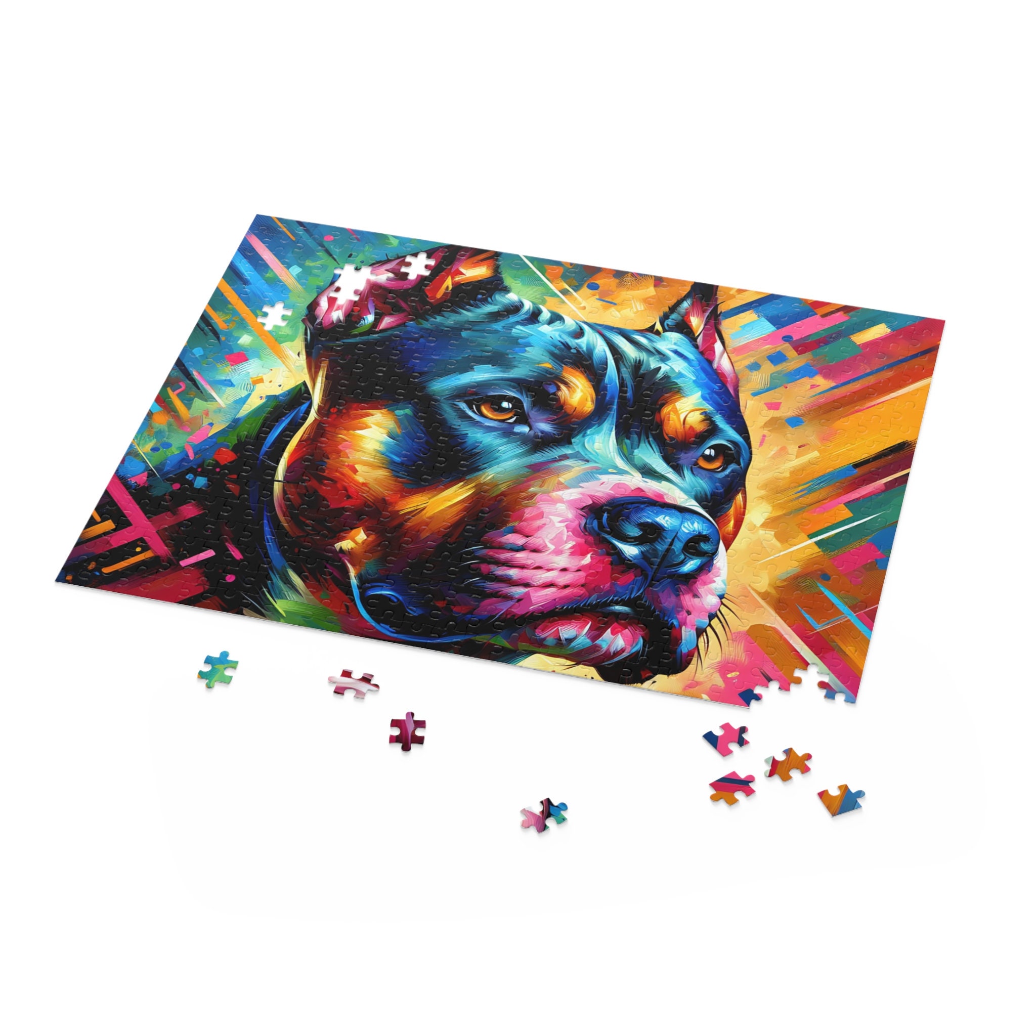 American Bully Pitbull Acrylic Print Puzzle 500 Pieces, Bully Pit Doggo ...