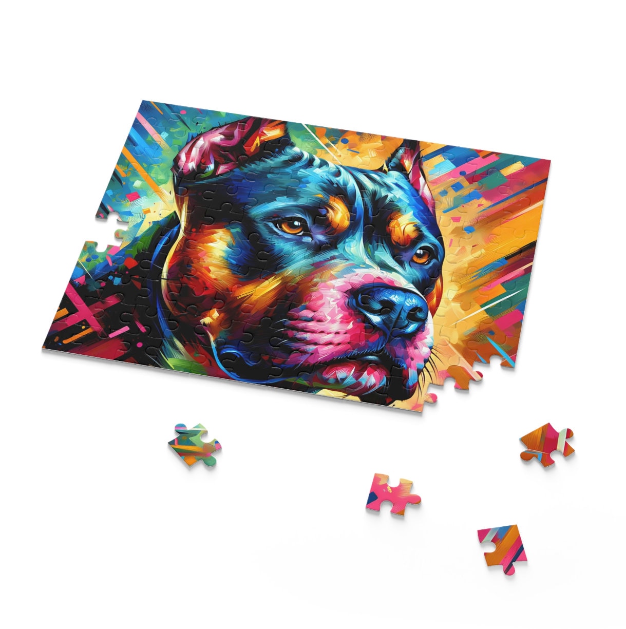 American Bully Pitbull Acrylic Print Puzzle 500 Pieces, Bully Pit Doggo ...