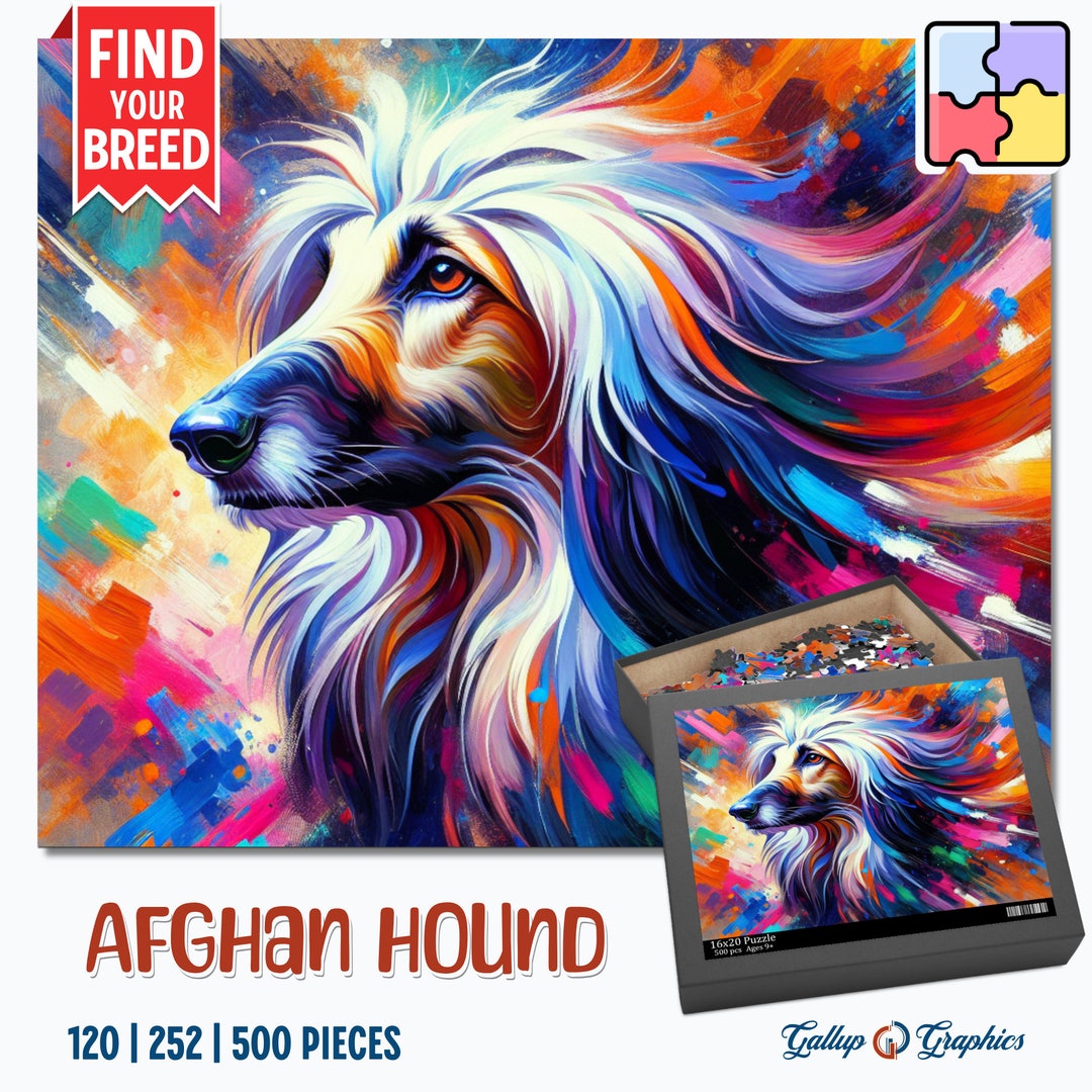 Afghan Hound Dog Jigsaw Puzzle | Acrylic Art Print Gift | 120 / 252 ...
