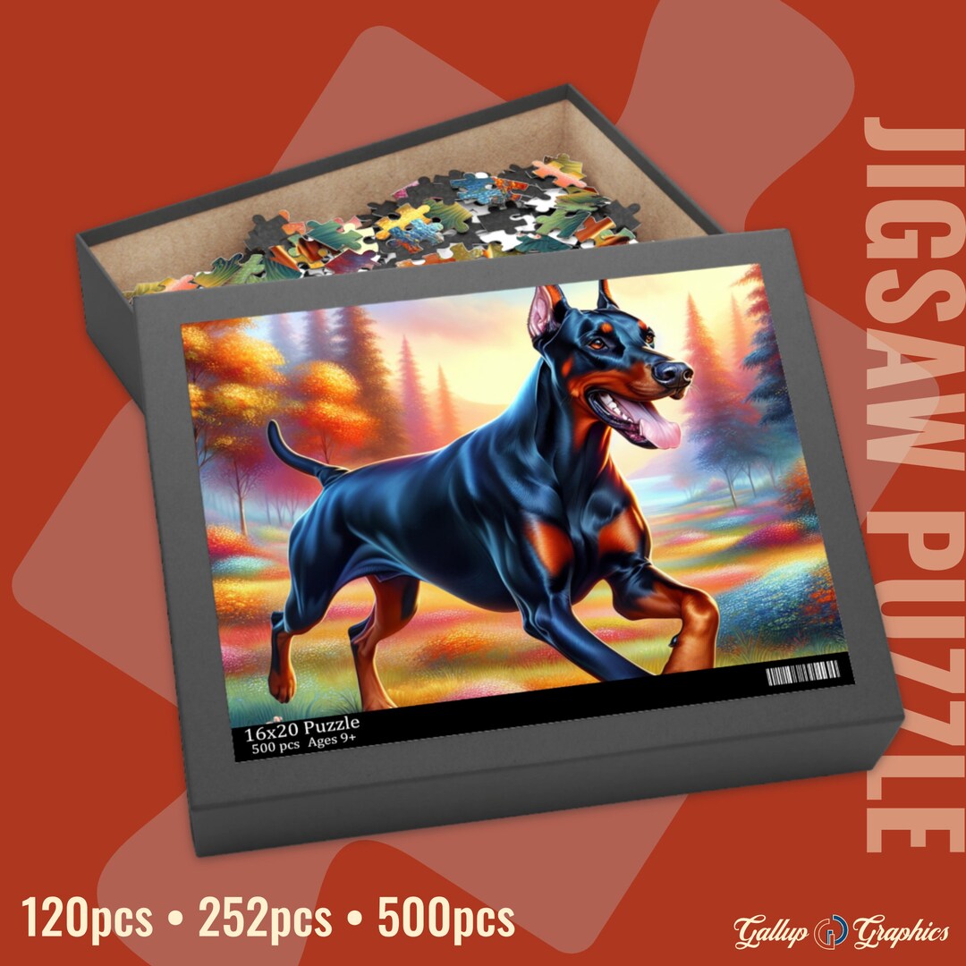 Doberman Pinscher Jigsaw Puzzle: 120, 252, 500-piece, Gift Box - Etsy