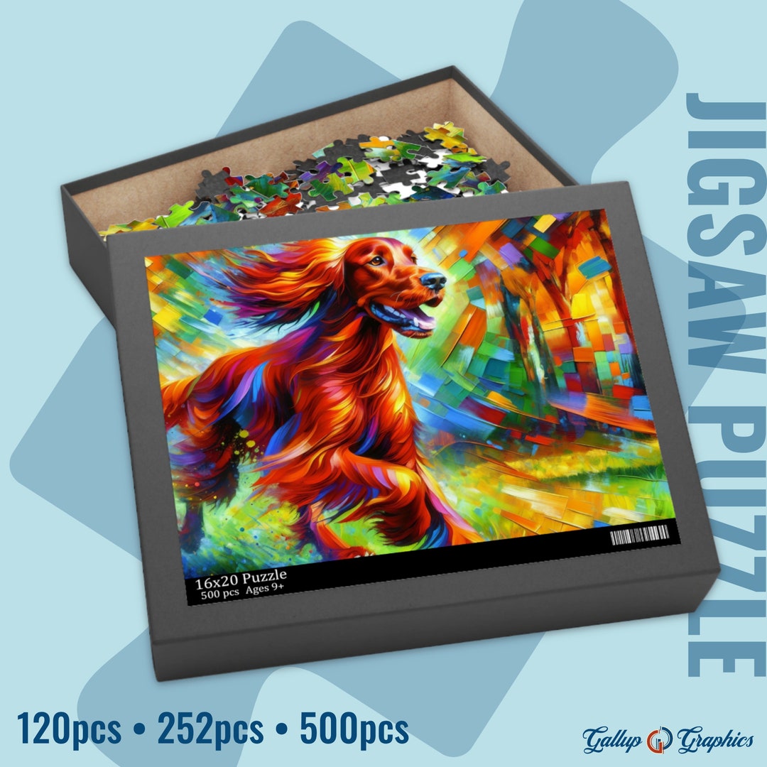 Irish Setter Jigsaw Puzzle 120, 252, 500-piece Puzzle Lovers Irish ...
