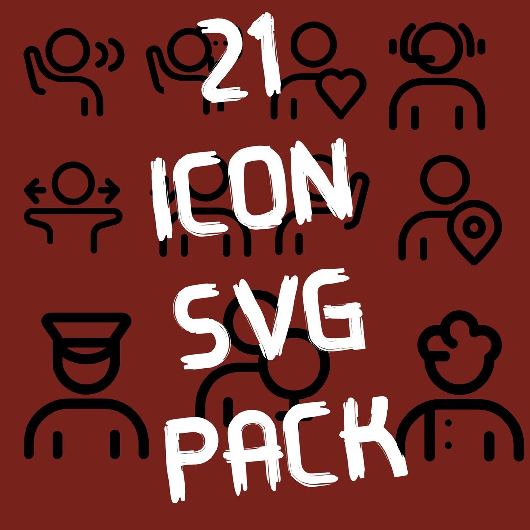 21 High-quality People Icon Svgs SVG Image File Pack for Personal and ...