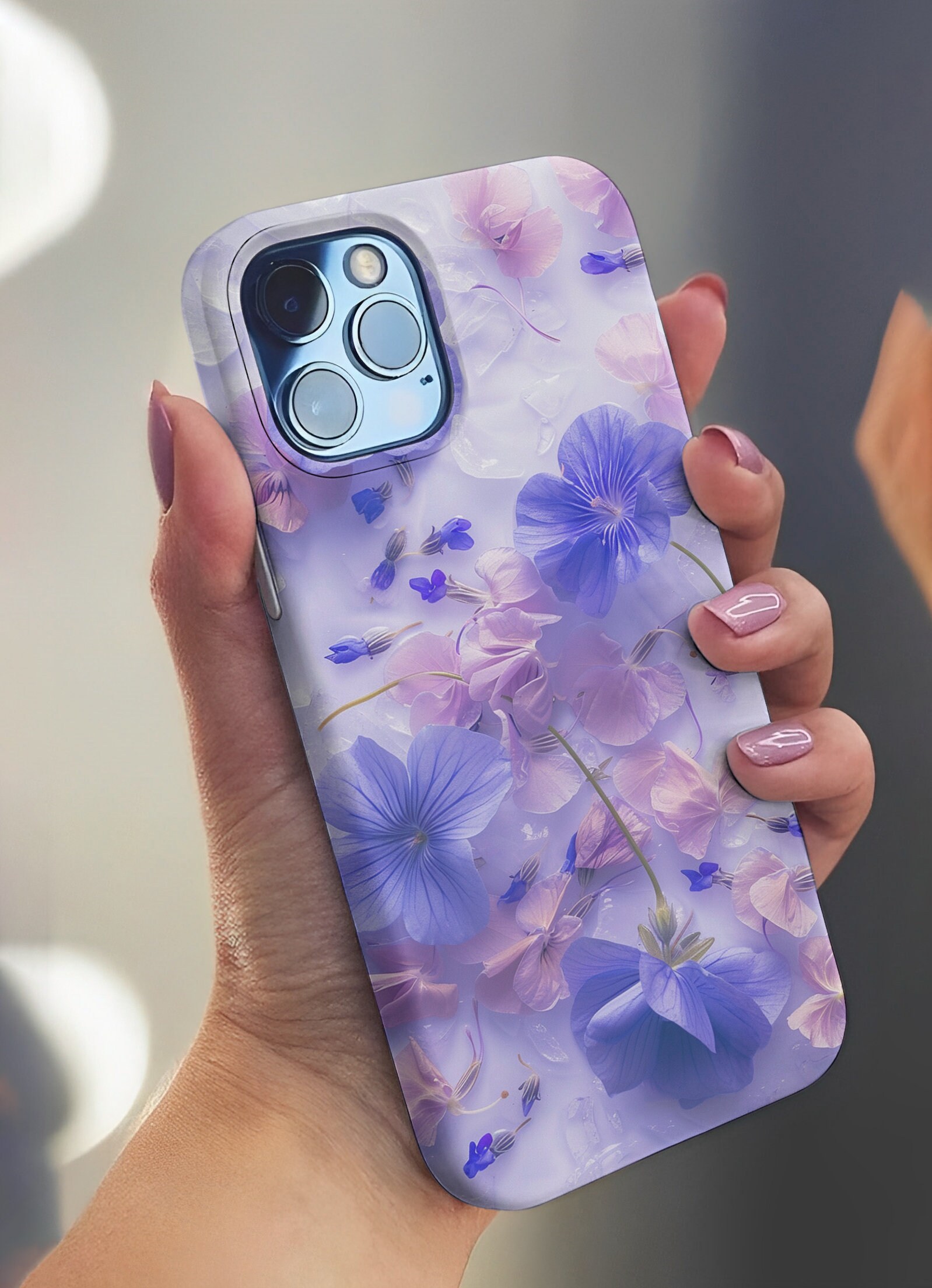 Wildflowers Phone Case Sweet Pea and Geraniums, Artistic Design ...