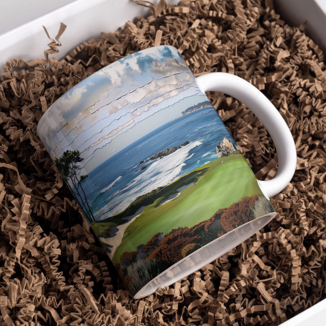Pebble Beach Coffee Mug Iconic Golf Mug & Gift for Fans and Dads ...