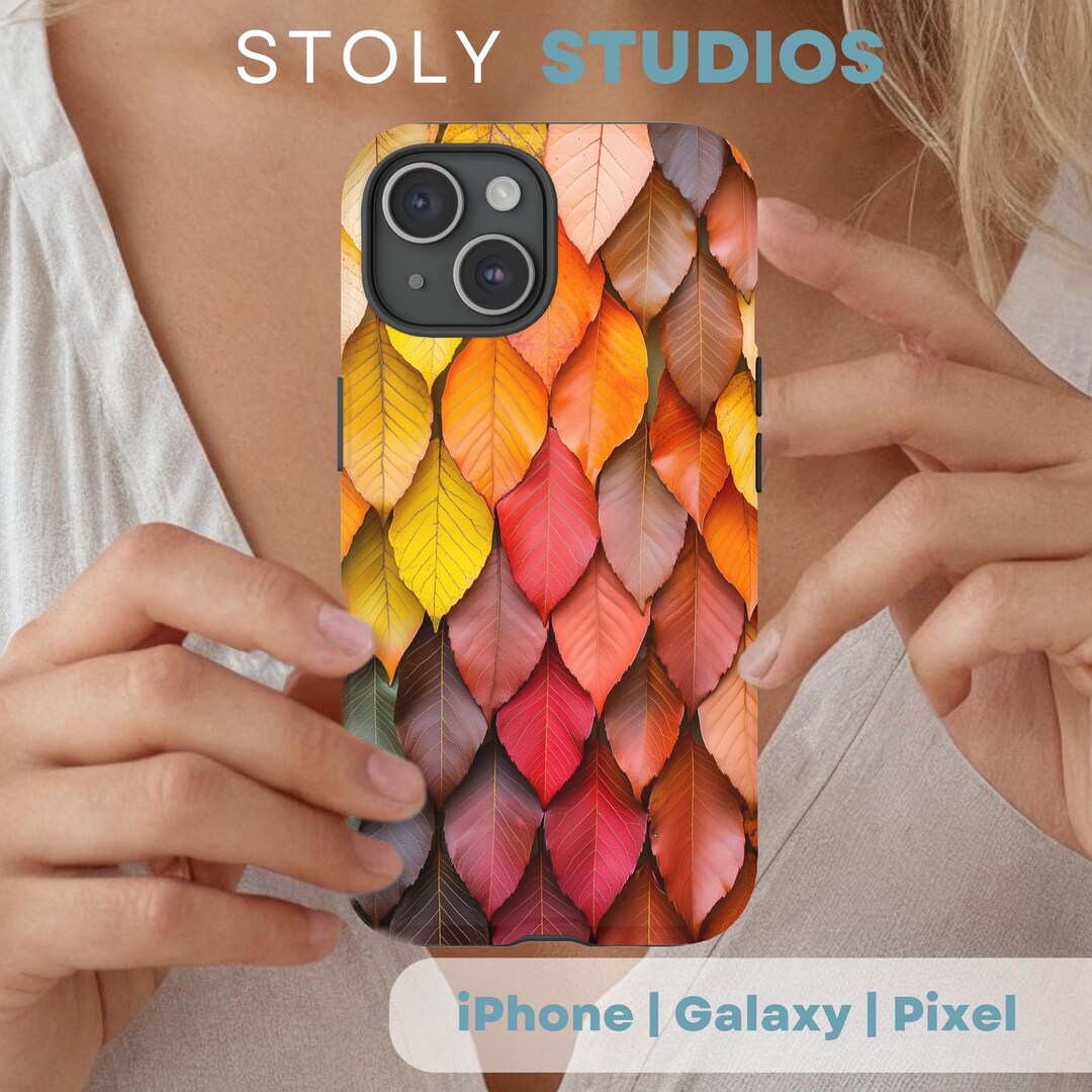 Fall Leaves Phone Case Fall Leaf Photo iPhone Case, Colorful Fall ...