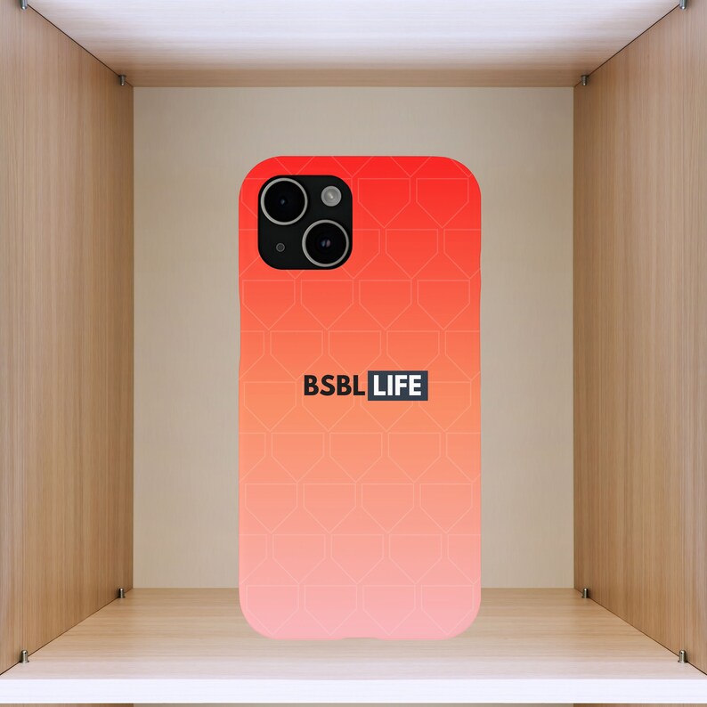 Orange BSBL Life Phone Case, Baseball Life Slim iPhone Case iPhone 15 ...