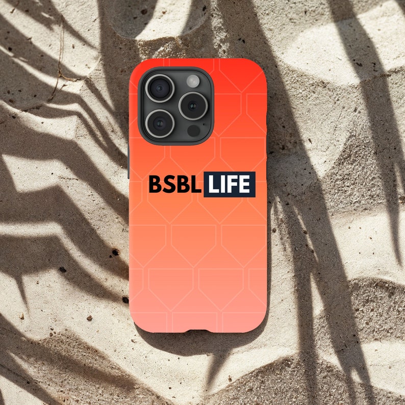 Orange BSBL Life Phone Case, Baseball Life Slim iPhone Case iPhone 15 ...