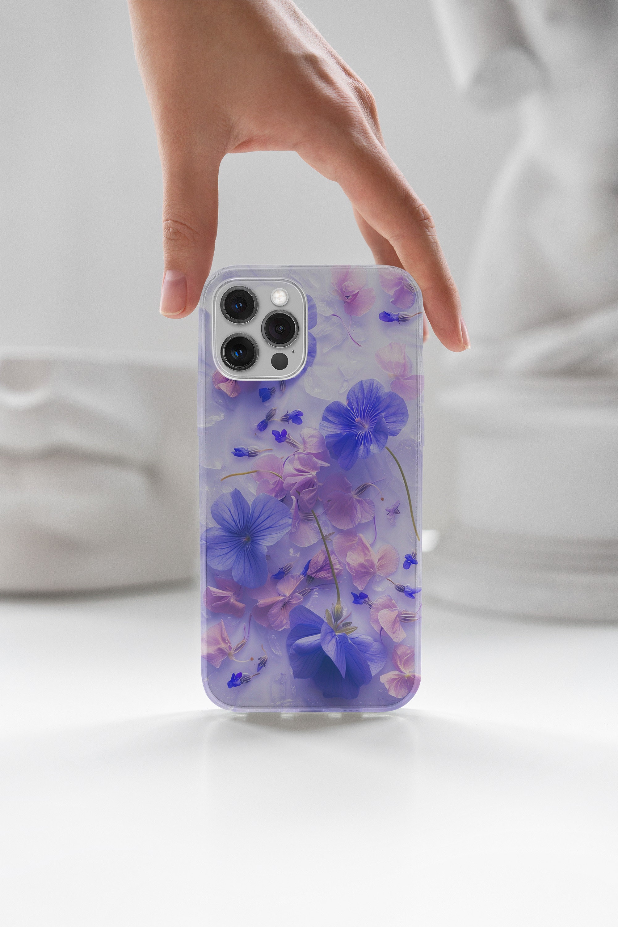 Wildflowers Phone Case Sweet Pea and Geraniums, Artistic Design ...