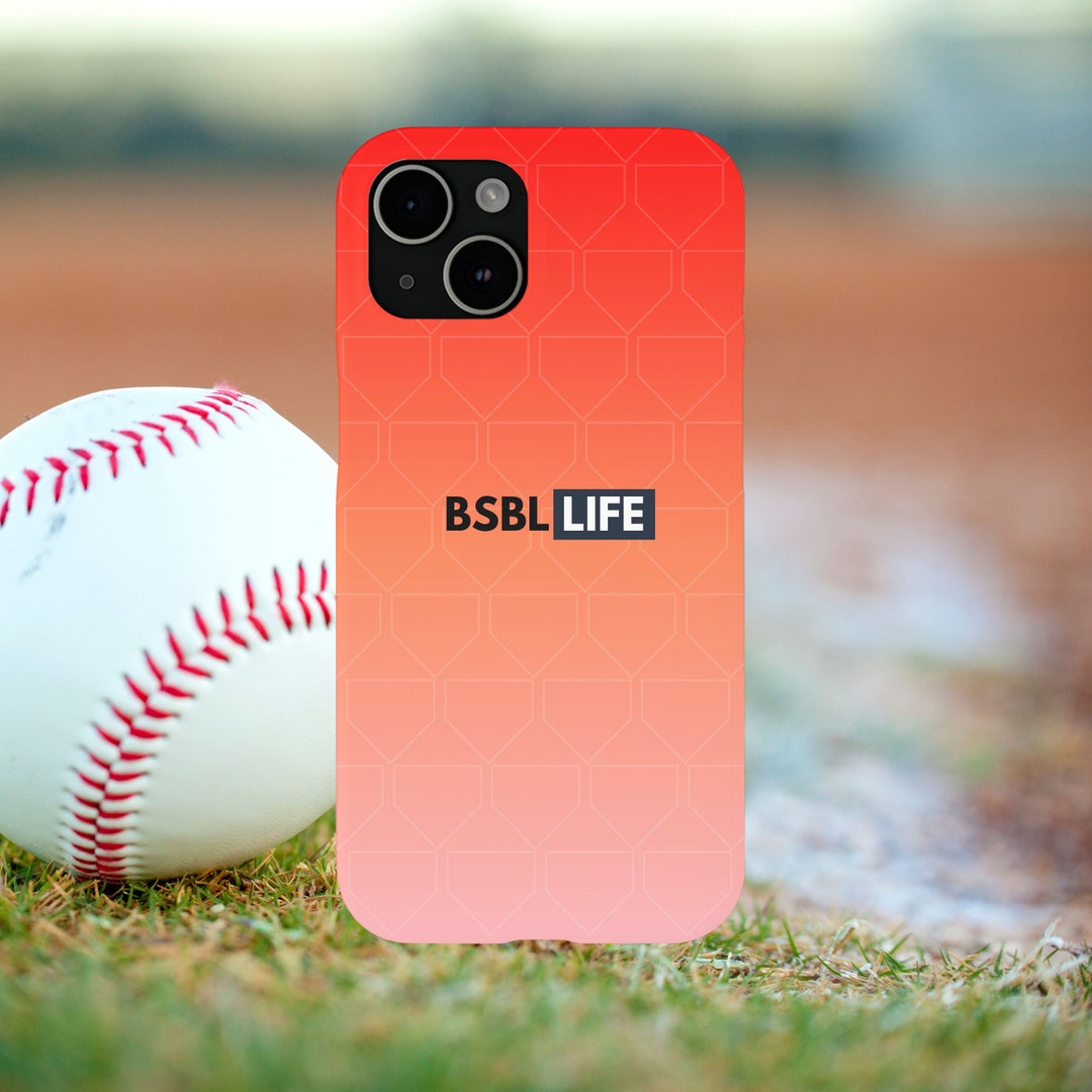 Orange BSBL Life Phone Case, Baseball Life Slim iPhone Case iPhone 15 ...