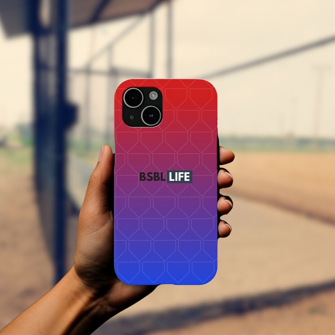 Blue Gradient BSBL Life Phone Case, Baseball Life Slim iPhone Case ...