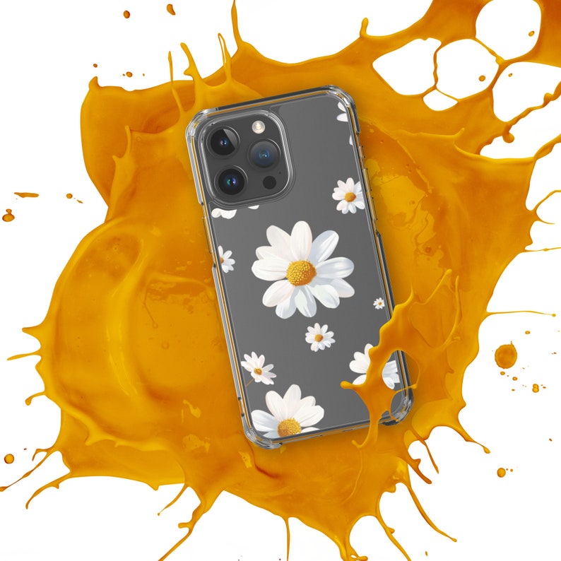 Aesthetic Daisies Phone Case, Painted Daisy, Pressed Design, Clear Case for iPhone 15-8 - Etsy