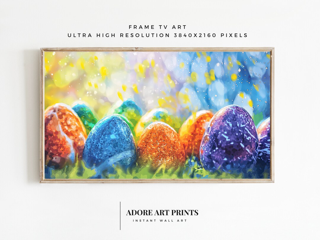 Colorful Easter Eggs for Your Samsung TV Frame, Oil Painting Easter ...