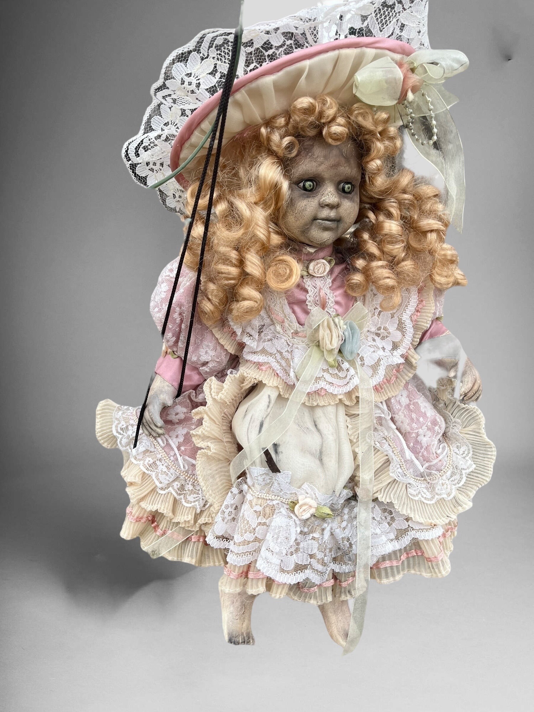 Creepy Horror Doll, Spooky Swinging Doll, OOAK, Custom, Haunted ...