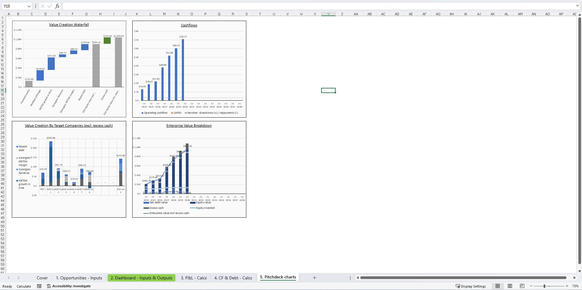 Roll-up Financial Model (MS Excel Download) - Etsy
