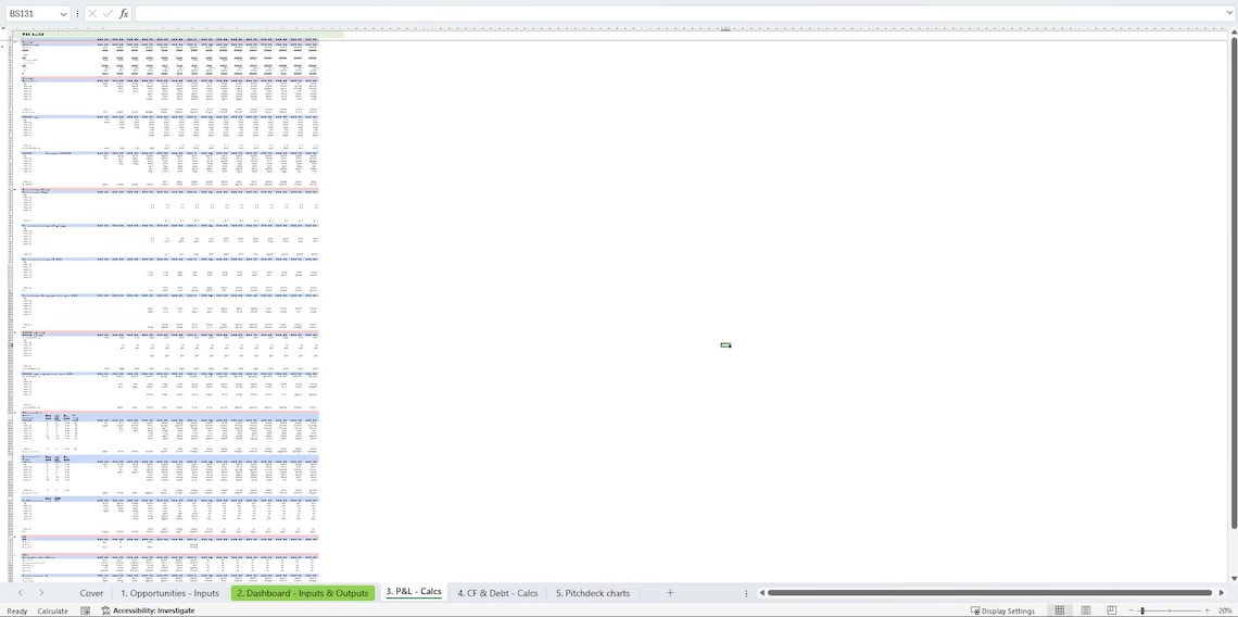 Roll-up Financial Model (MS Excel Download) - Etsy