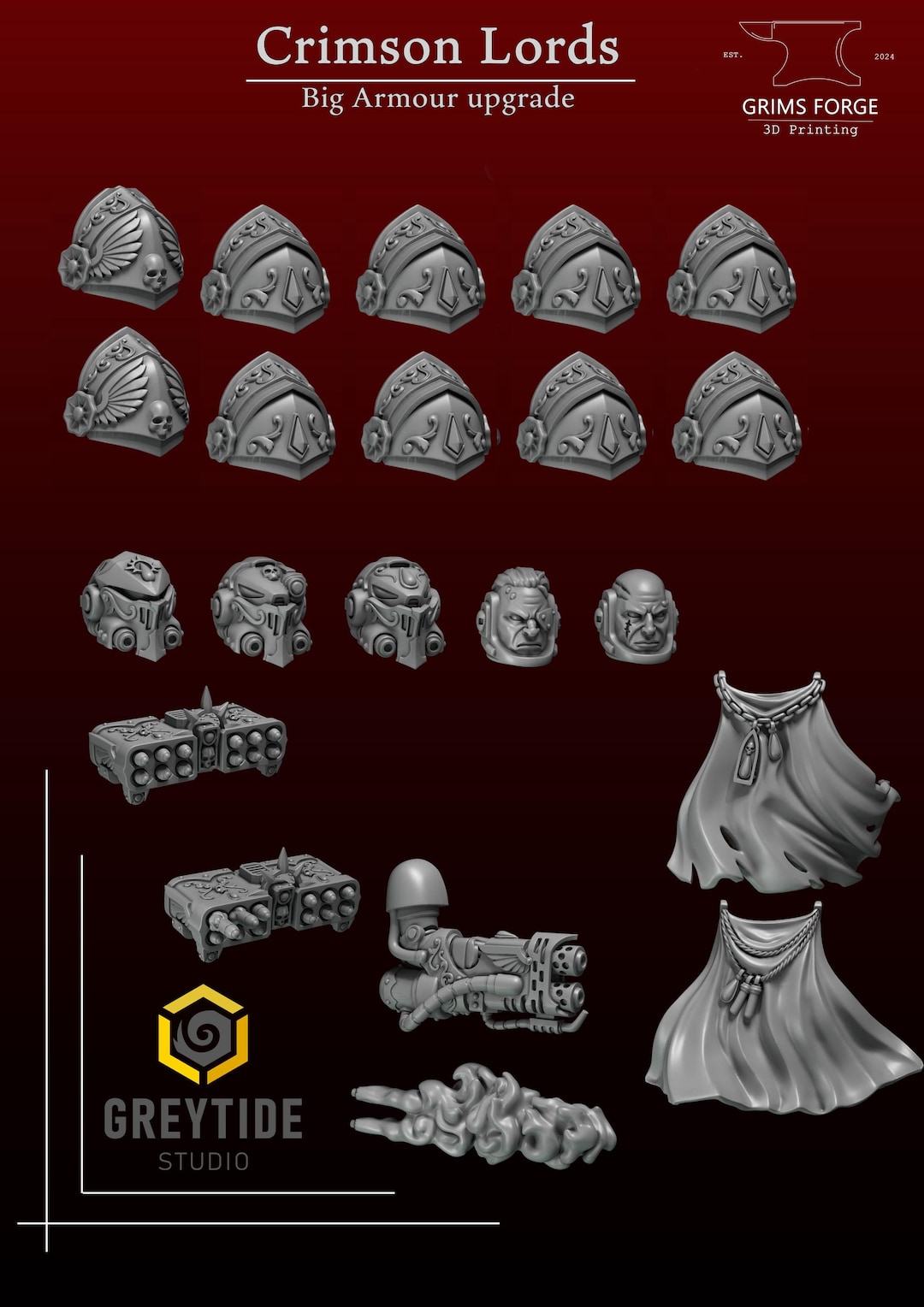 Crimson Lords: "big Armour Pack" - by Greytide Studios | Upgrade Kit ...