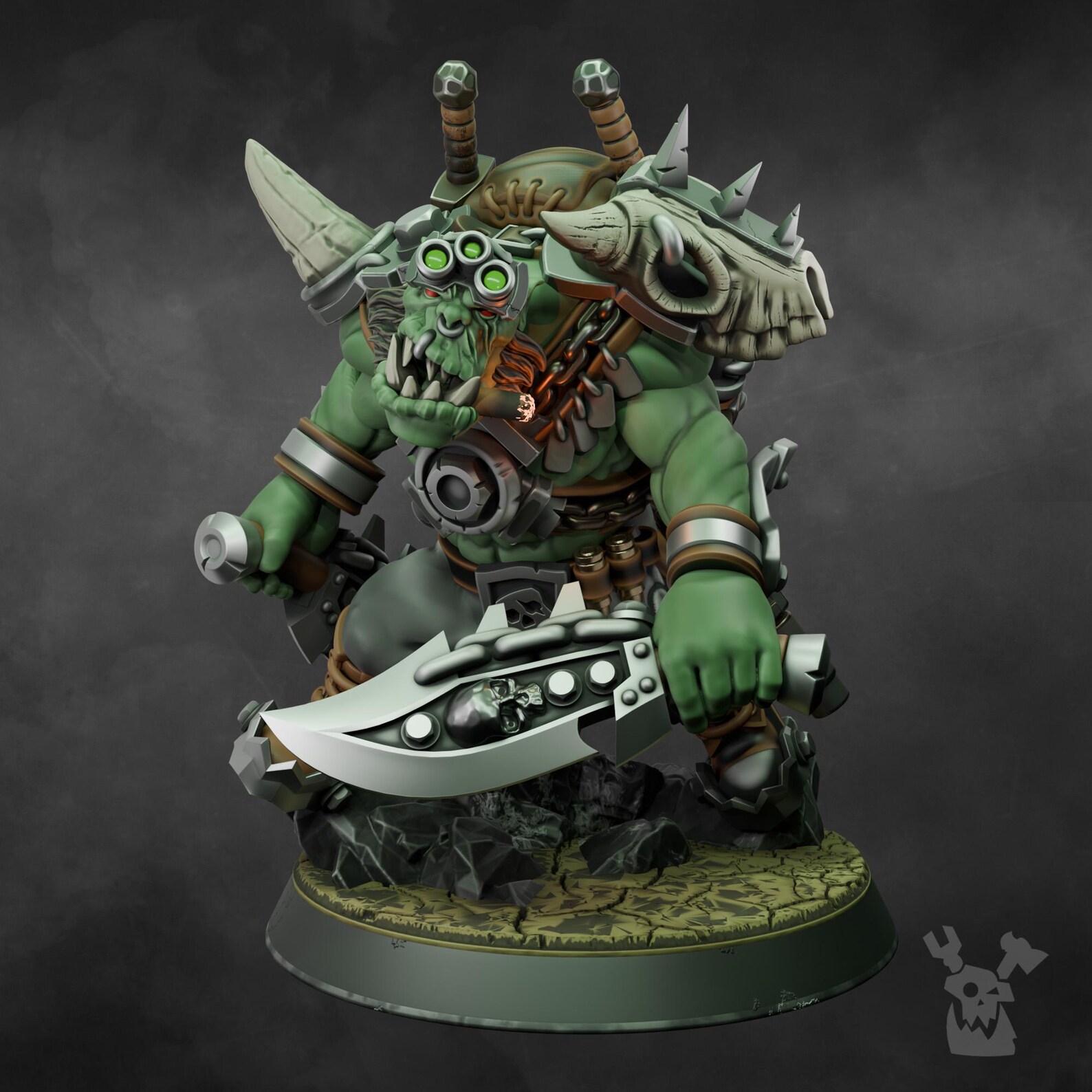 Boss Smirknife - by Dakkadakka Miniatures | Grimdark | Orks | Goblins - Etsy