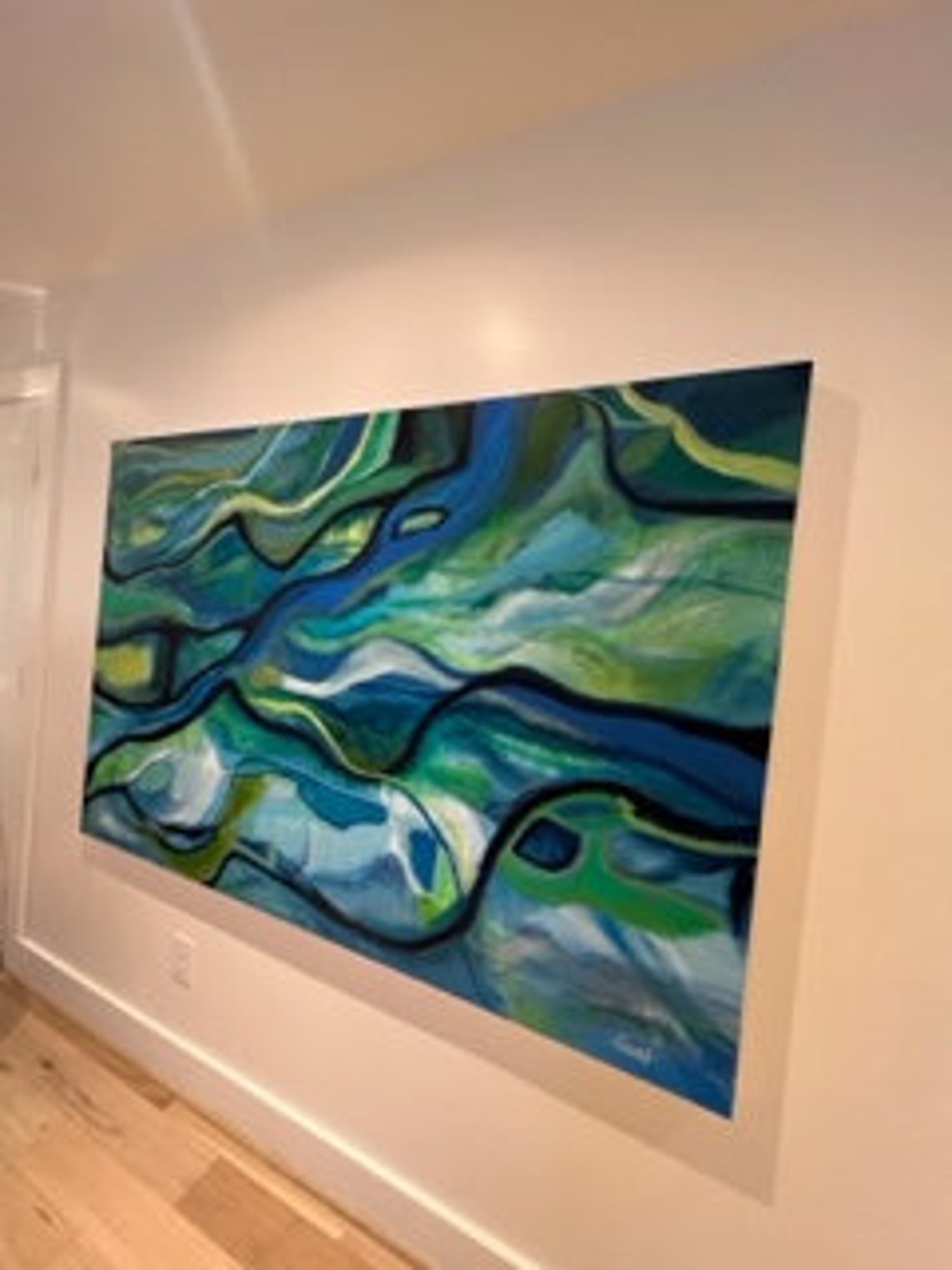 New Large Original Painting, Abstract Nature, Luxury Decor, Modern Art ...