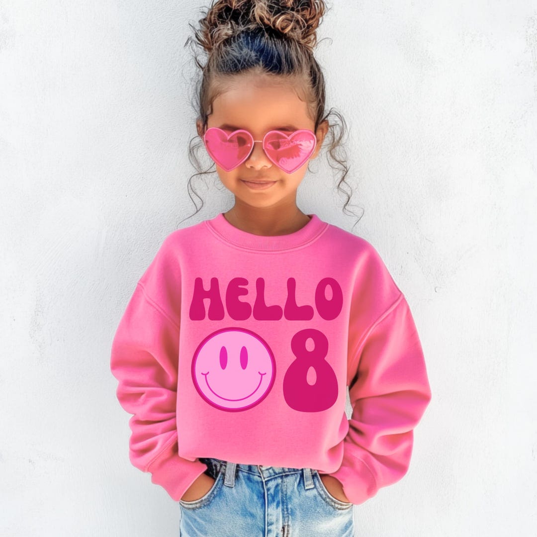 8th Birthday Girl Shirt SVG, PNG, Chapter 8 Svg, Hello Eight Digital ...