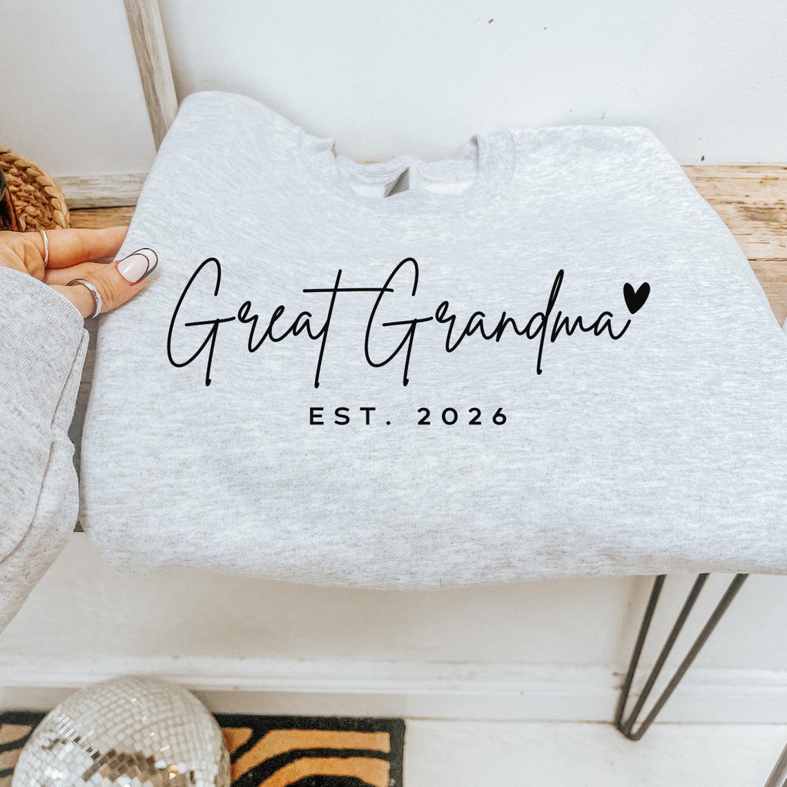Great Grandma Est 2026 Png, Floral Heart Png, Grandmother Png, Vintage ...