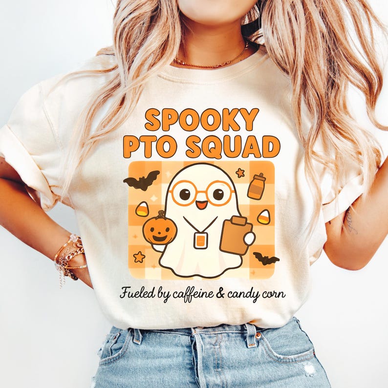 Spooky Halloween PTO Squad PNG Image, Cute Pto Team School Design ...