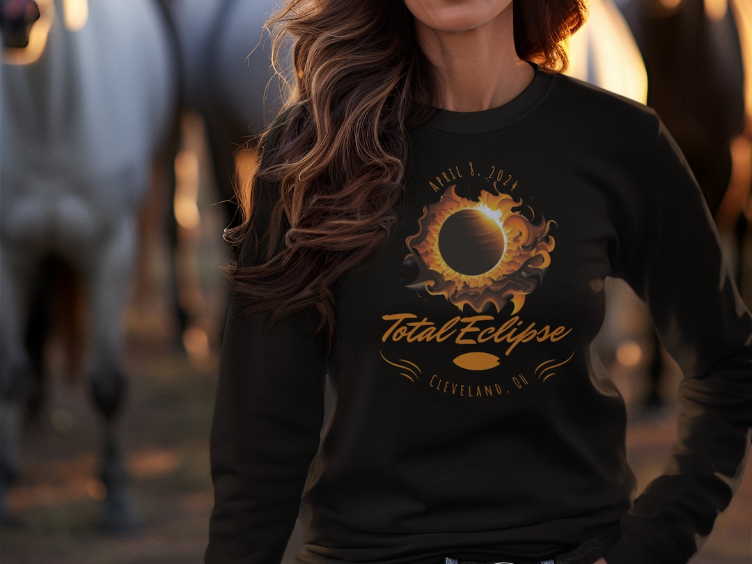 Total Solar Eclipse Long Sleeve Tee, Cleveland OH Tee, Graphic T-shirt ...