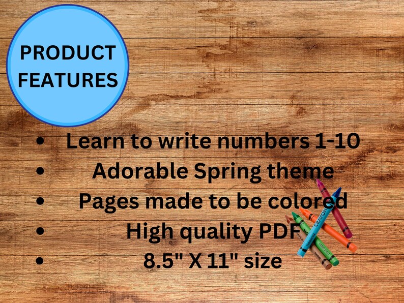 Learn to Write Numbers 1-10, Number Practice, Coloring Pages for Spring ...