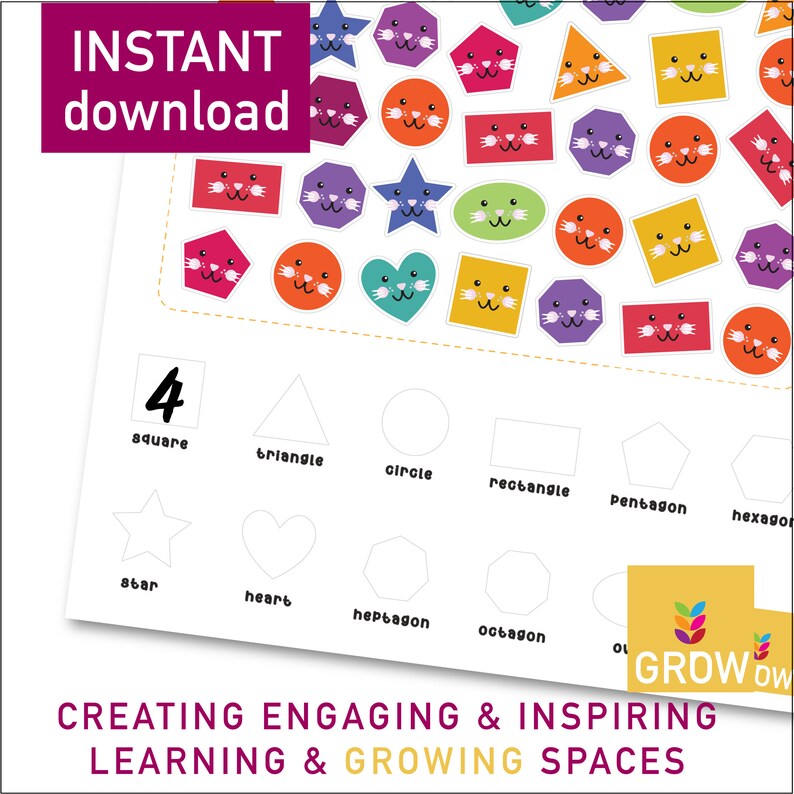 Counting Recognising Shapes Practise Printable | Resource Teaching ...
