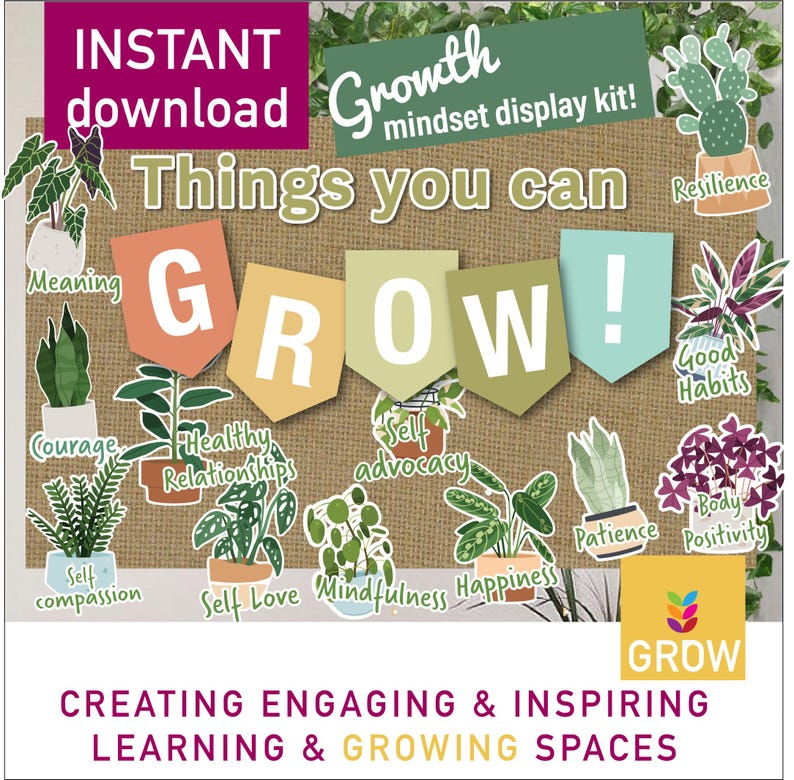 Growth Mindset Classroom Display Bunting | Mindfulness | Social ...