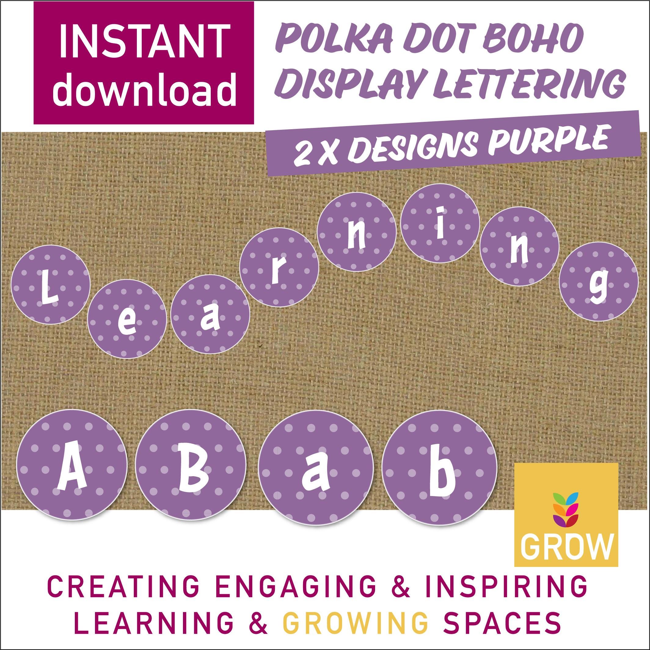 Polka Dot Display Lettering