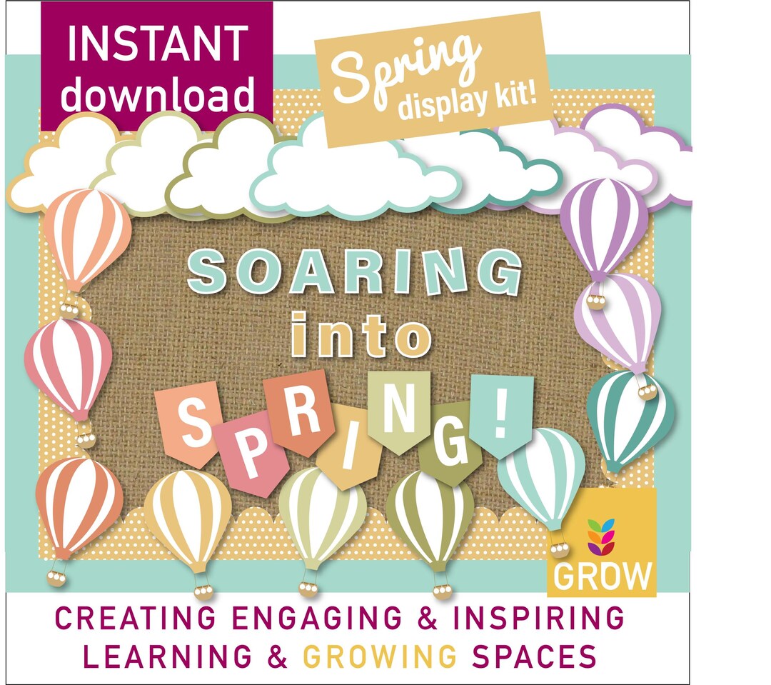 SPRING Bulletin Board | Spring Classroom | Bulletin Board Kit ...