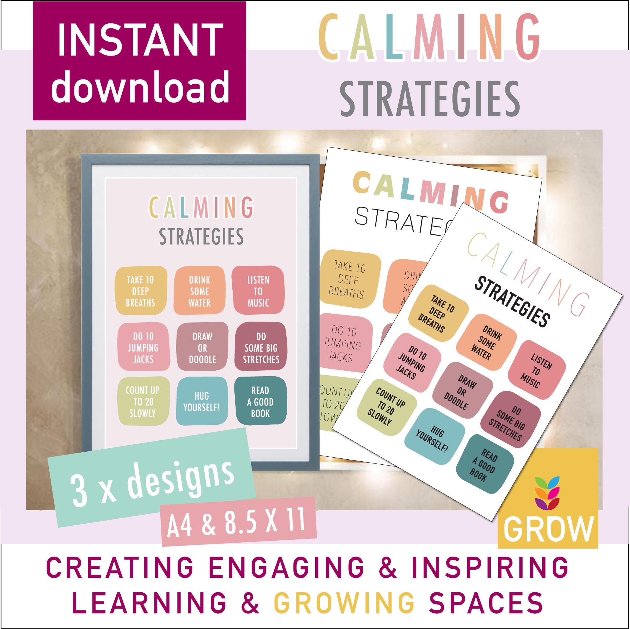 Calm Down Posters | Calm Down Corner | Classroom Decor | ASD ADHD ...