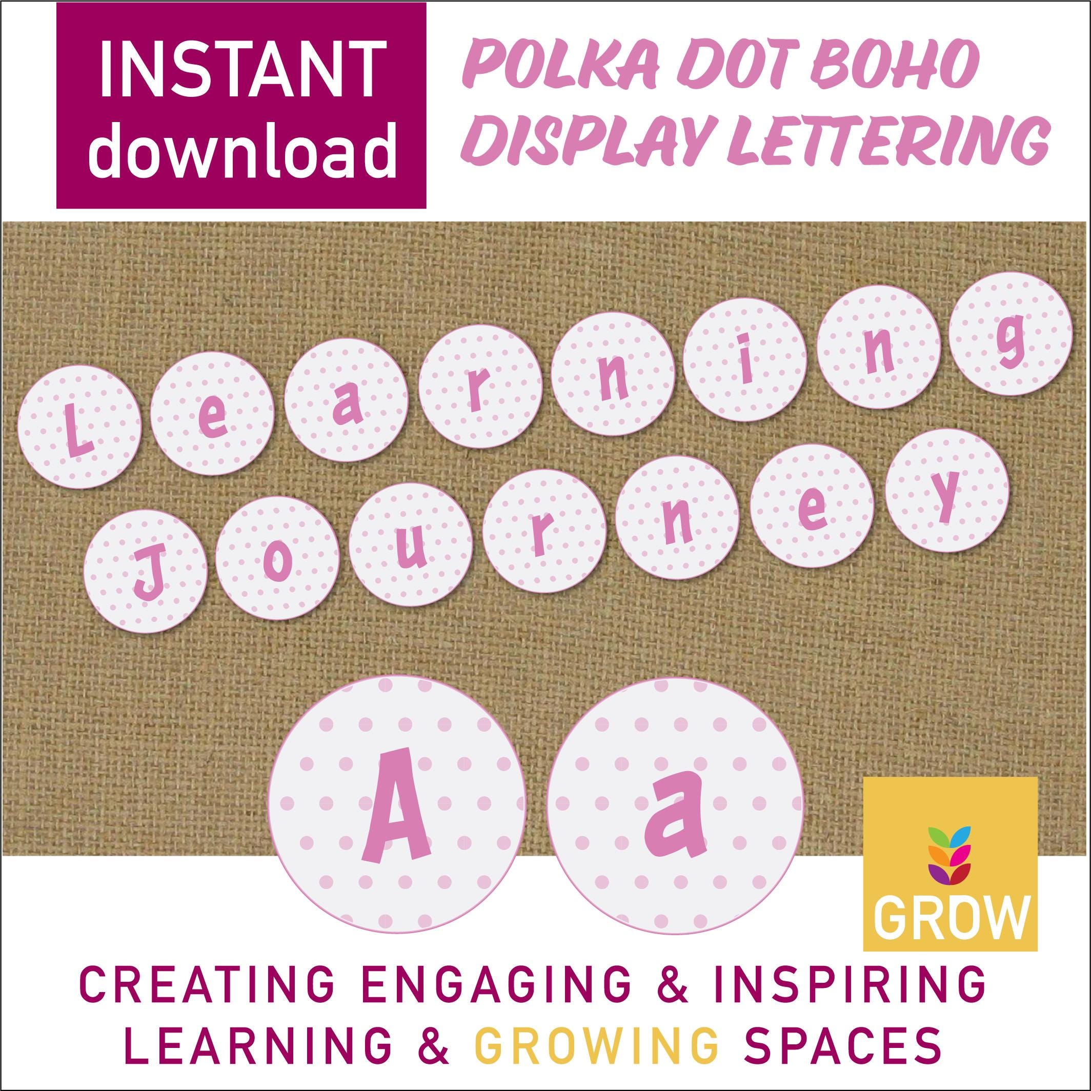 Polka Dot Display Lettering